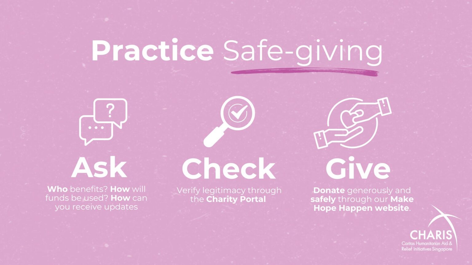 Donate with Confidence - Caritas Humanitarian Aid & Relief Initiatives ...